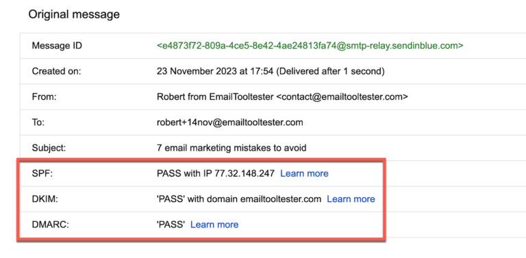 Email authentication check (SPF, DKIM, DMARC): The easiest way