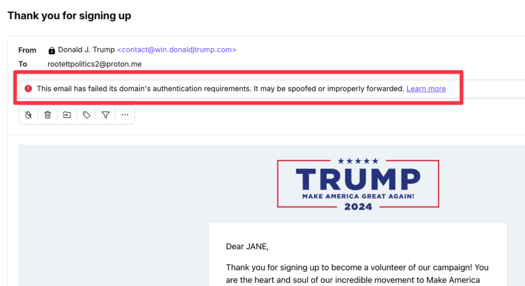 Email Politics: What percentage of political emails end up in spam?